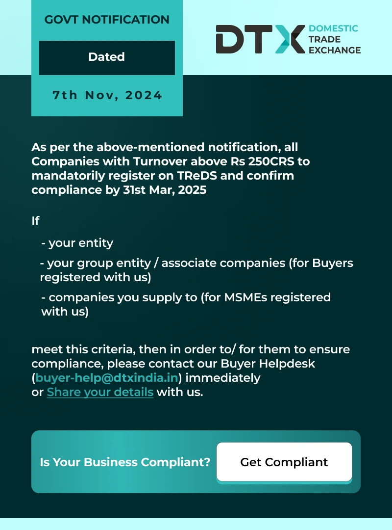 DTX RBI Approved TReDS Platform